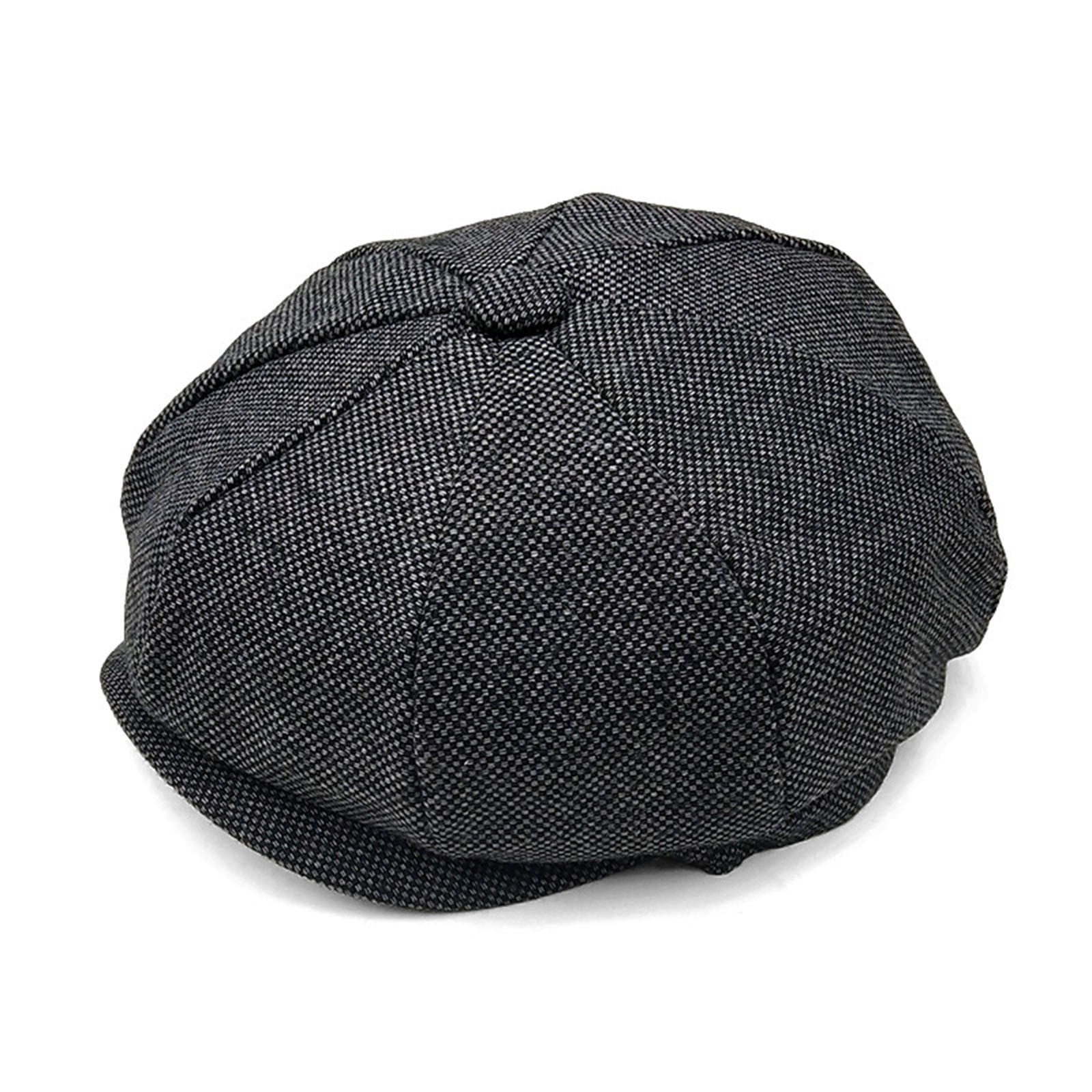 Xfvqtps Octagonal Hats for Mens Huafuge Classic Vintage Fashion Check ...