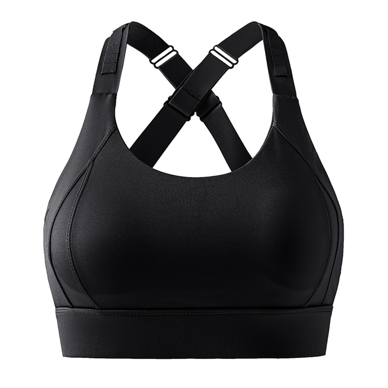 Xfvqtps Sports Bra for Women Cross Adjustable Straps Padded Breathable ...