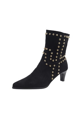 Studded Booties Black