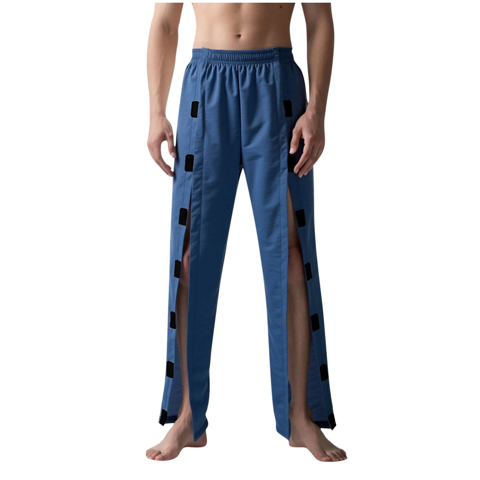 Xfvqtps Tear Away Pants for Men Easy Open Side Wide Leg Post Surgery ...