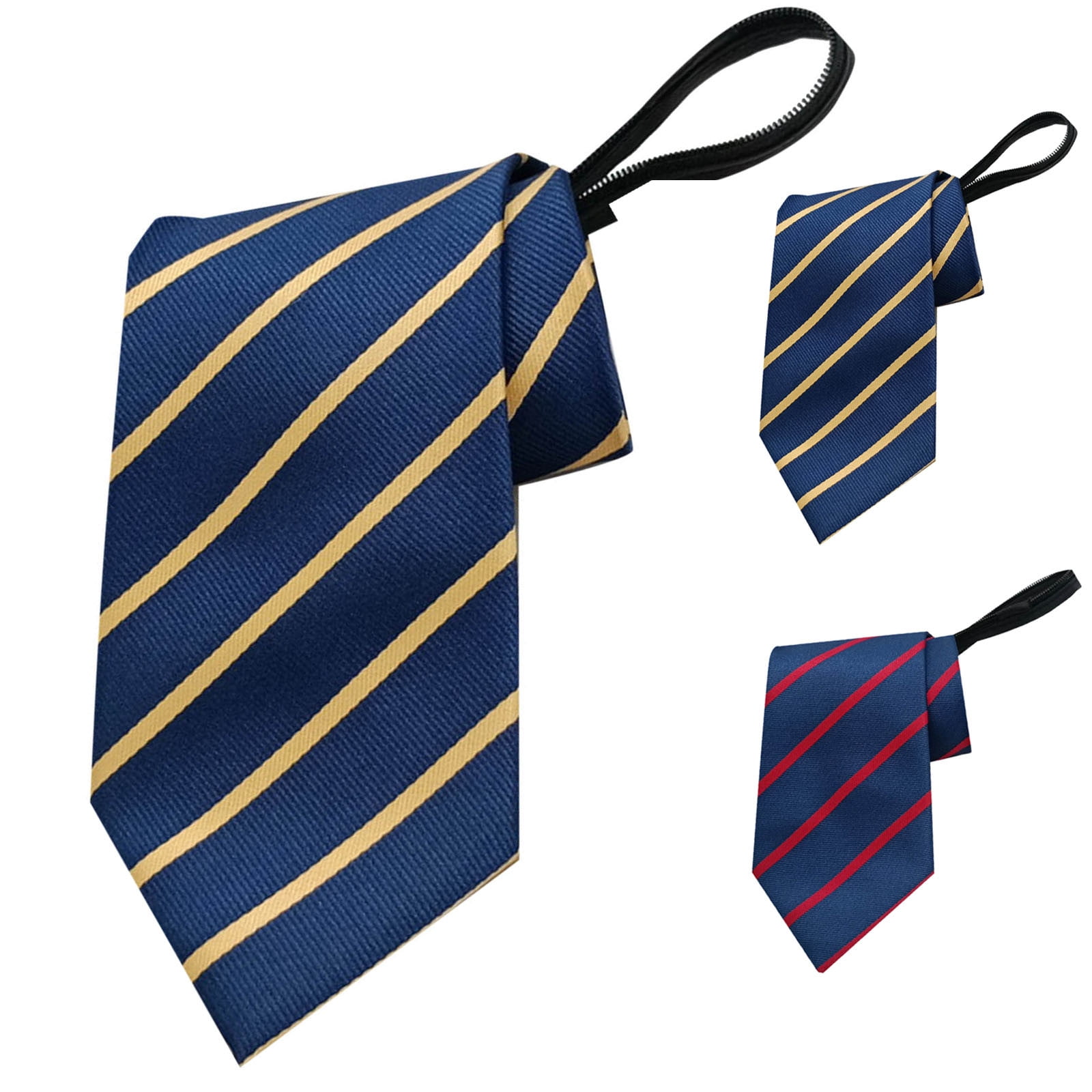 Xfvqtps Tie for Men Zipper Ties Pre-Tied Neckties Adjustable Color ...