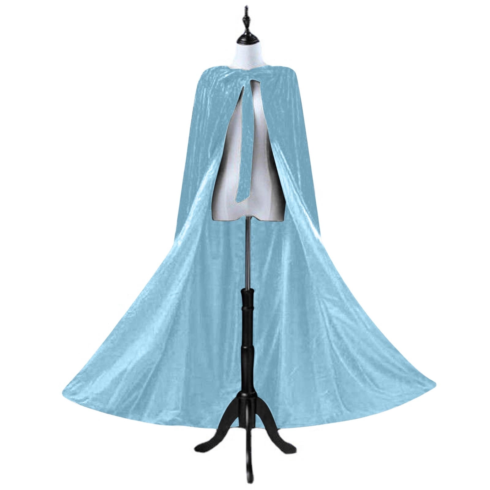 Xfvqtps Women Hooded Cloak Open Front Lace up Solid Color Velvet ...
