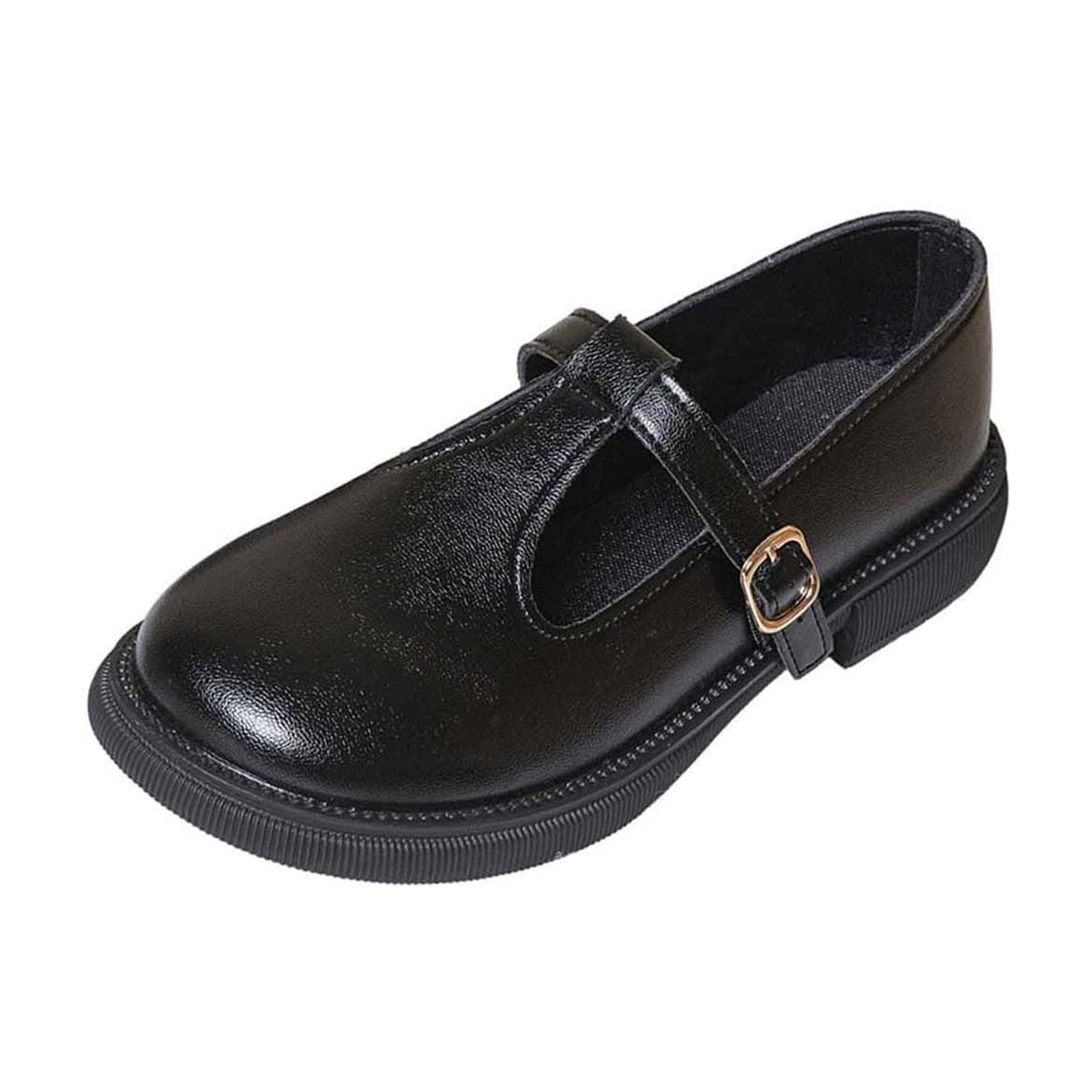Xfvqtps Womens Vintage Mary Jane Flats T-Strap Matte Finish Round Toe ...