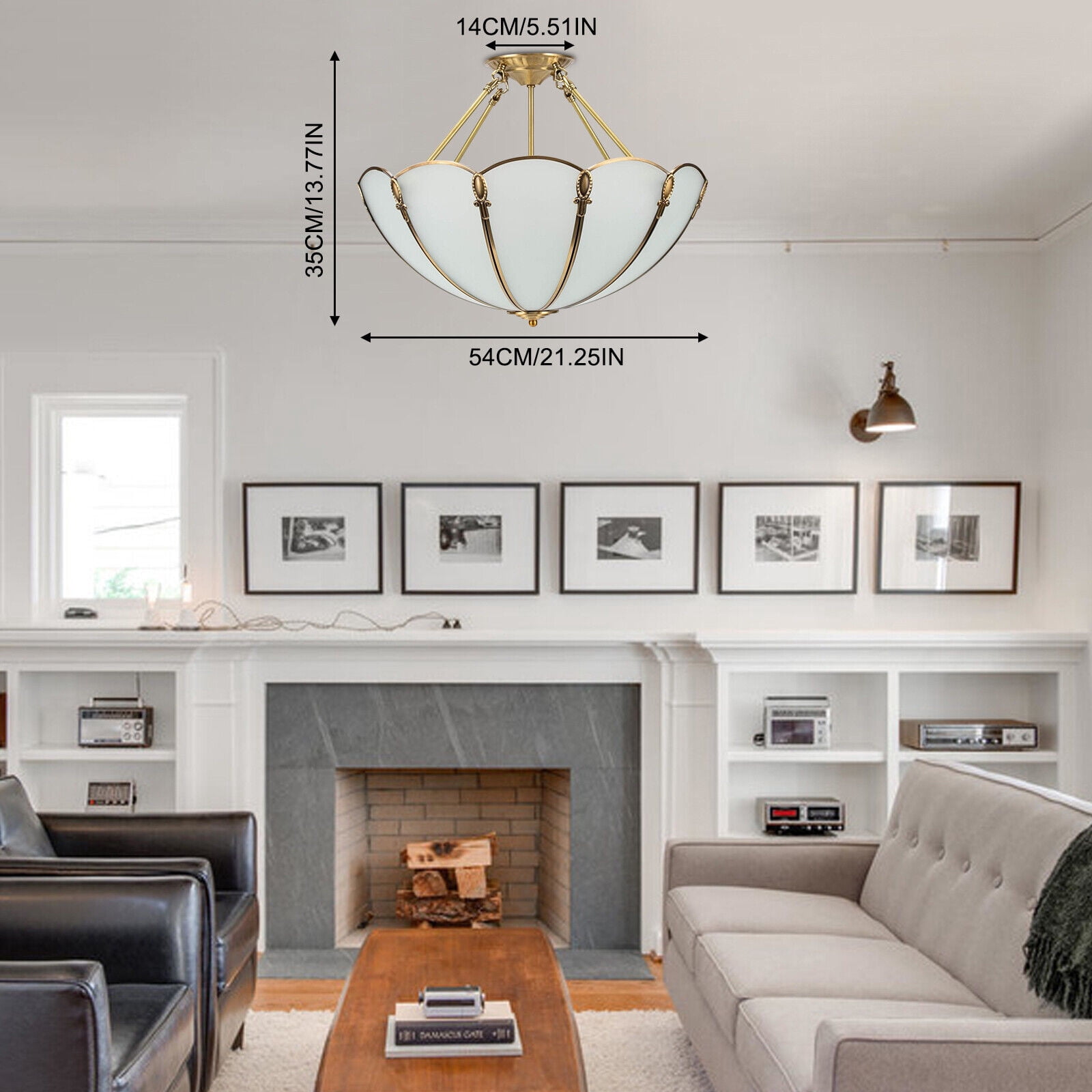 Xg16 Ceiling Light, Round Glass Ceiling Light, Vintage Ceiling Light ...