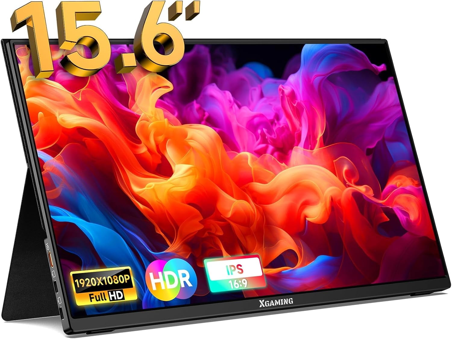Xgaming 15.6'' Portable Monitor, 1080P FHD IPS Laptop Monitor with Case ...