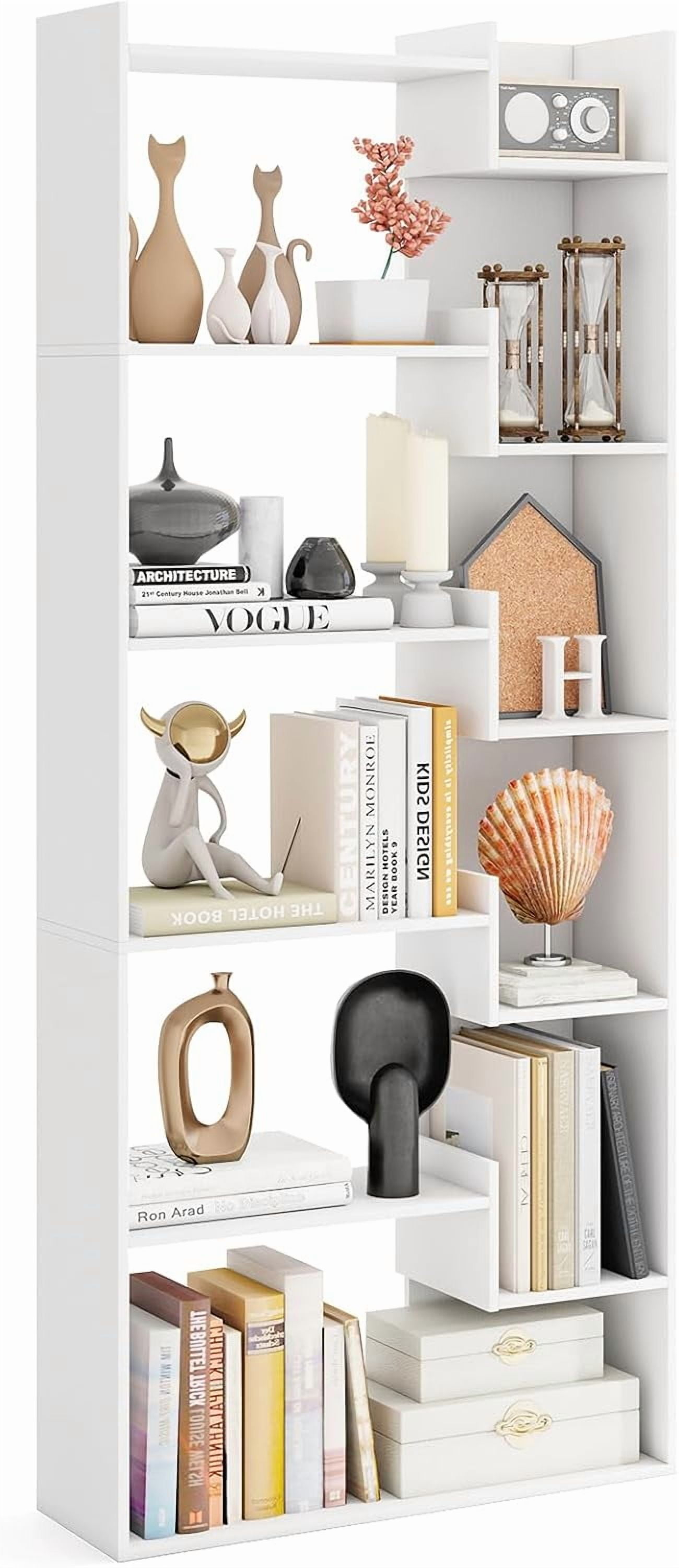 XgoodX 6-Tier Bookshelf, 64”H Tall Open Bookcase with Anti-Tip Kits ...