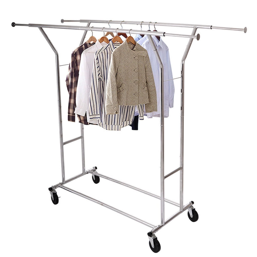 XgoodX Heavy Duty Commercial Clothing Garment Rack – Rolling ...