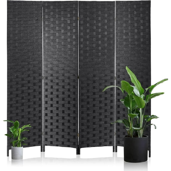 XgoodX Room Divider Wall, 6FT Folding Privacy Screens, 4 Panel Folding ...