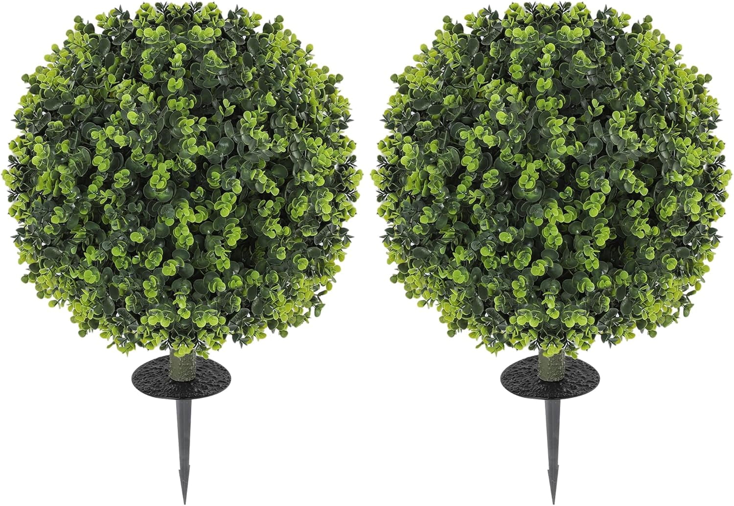 XgoodX Set of 2 1.3ft (15.8") Artificial Boxwood Topiary Ball Bush with ...