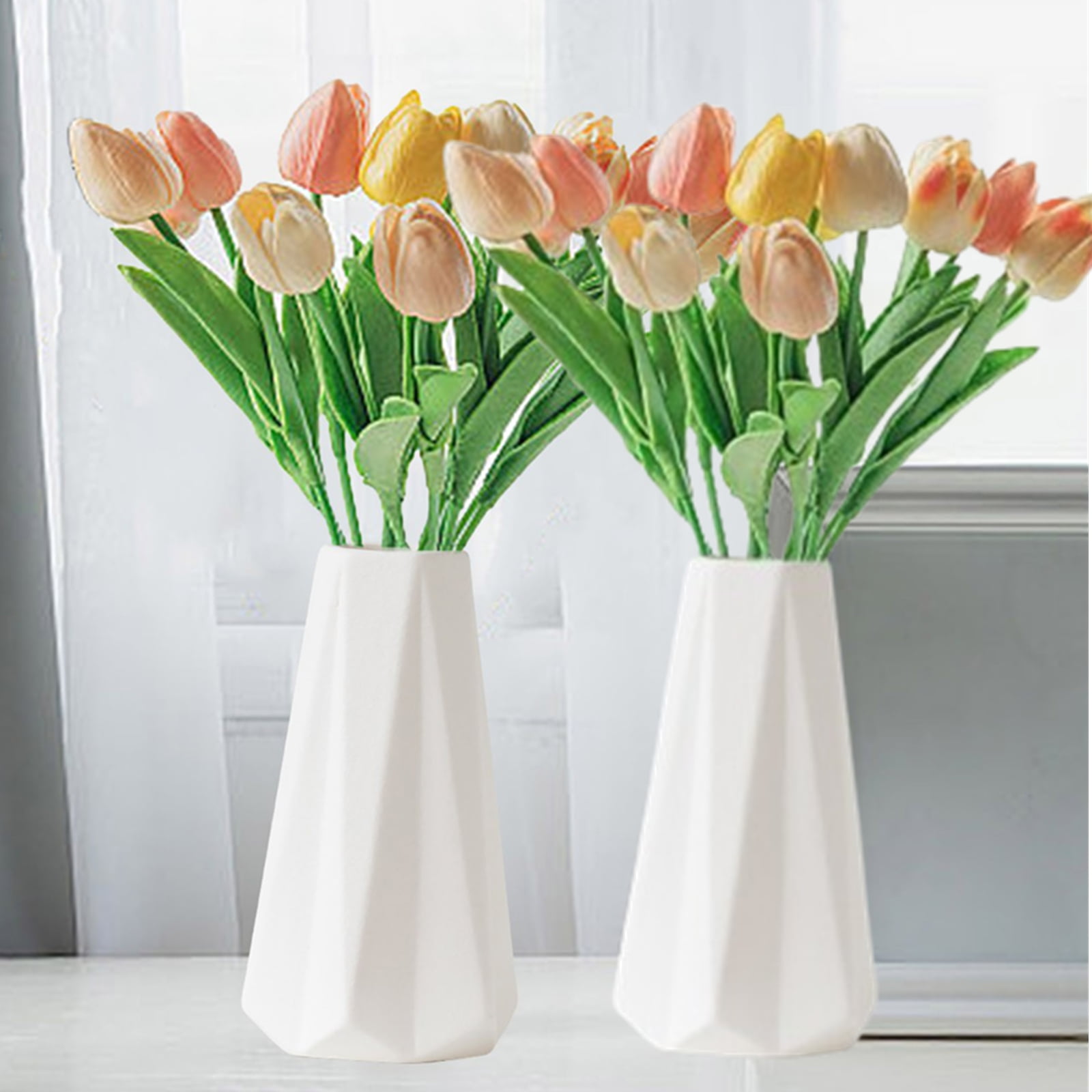 Xhegex 2 Pack Vase for Flowers Plants, Plastic Vases for Modern ...