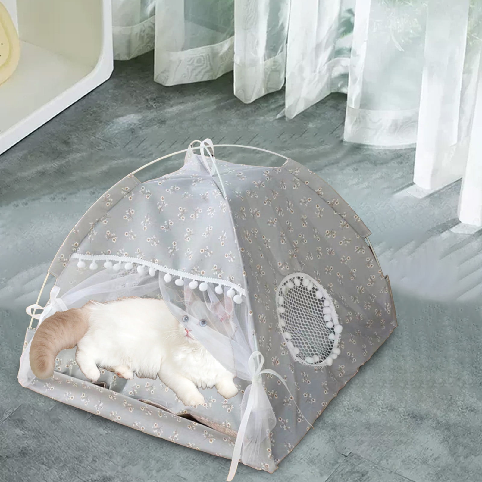 Xhegex Cat Princess Bed Tent House - Cute Tent Indoor, Small Dog House Indoor/Outdoor Cave Nest ...