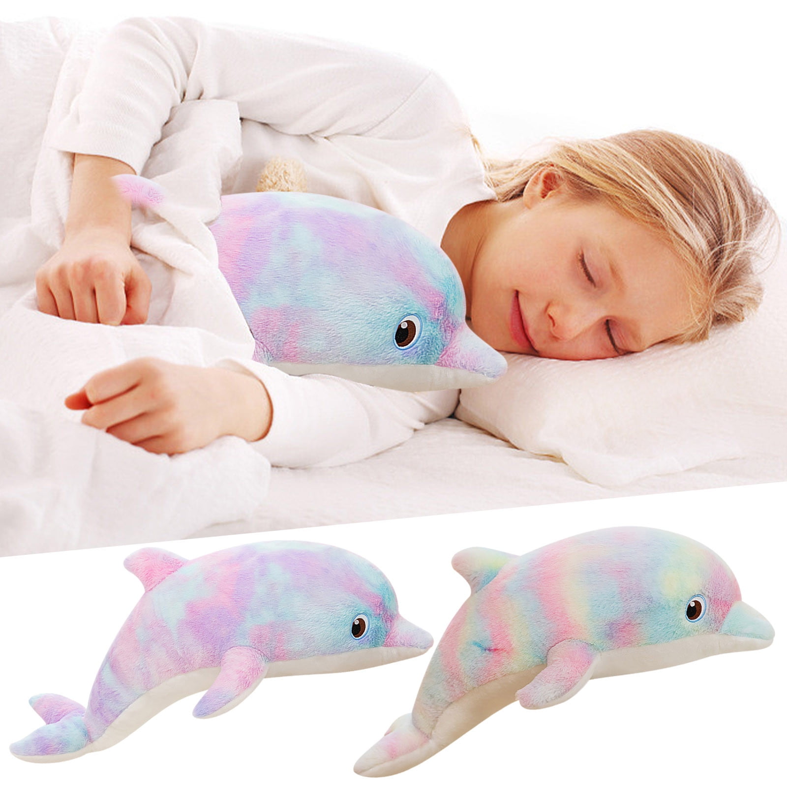 Xhegex Cute Colorful Dolphin Plush Toy | Soft Stuffed Animal for Kids ...