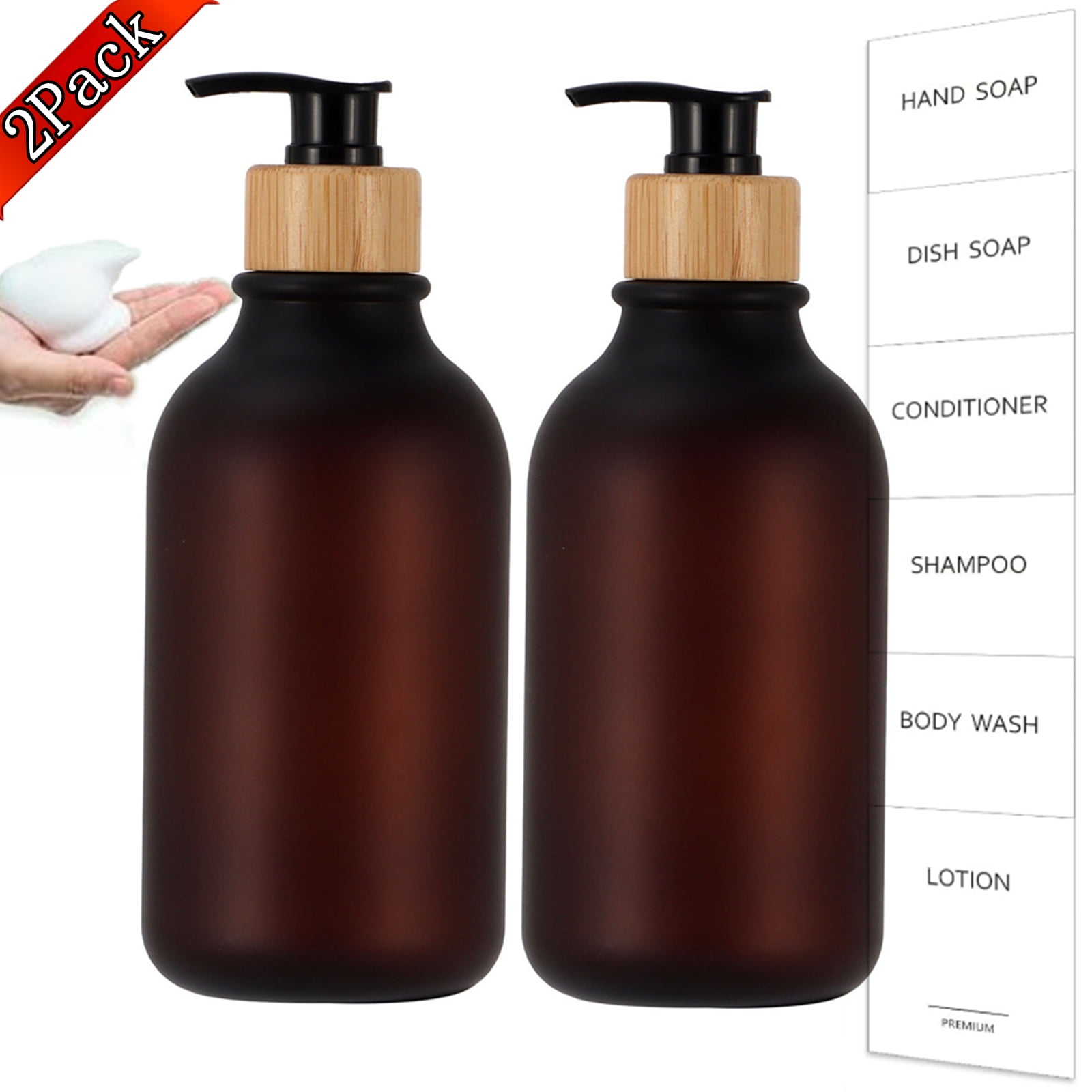 Xhegex Hand Soap Dispenser Bathroom, Black Dish Soap Dispenser for ...