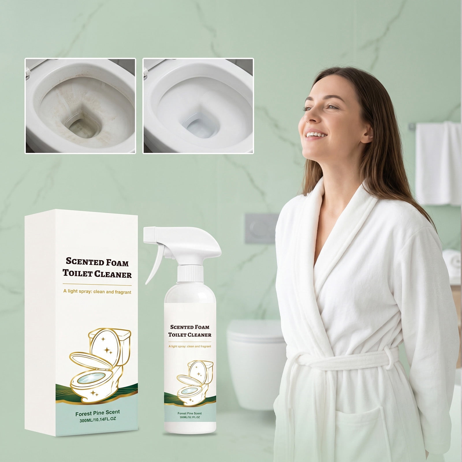 Xhegex Powerful Toilet Cleaning Spray - Tough on Stains, Freshens Odors ...