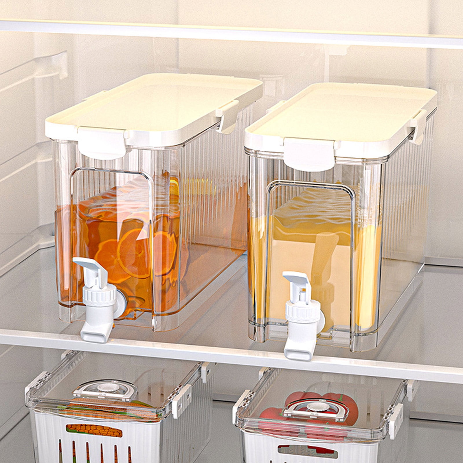 Xhegex Refrigerator Drink Dispenser Fridge Cold Kettle Jar 3.5l ...