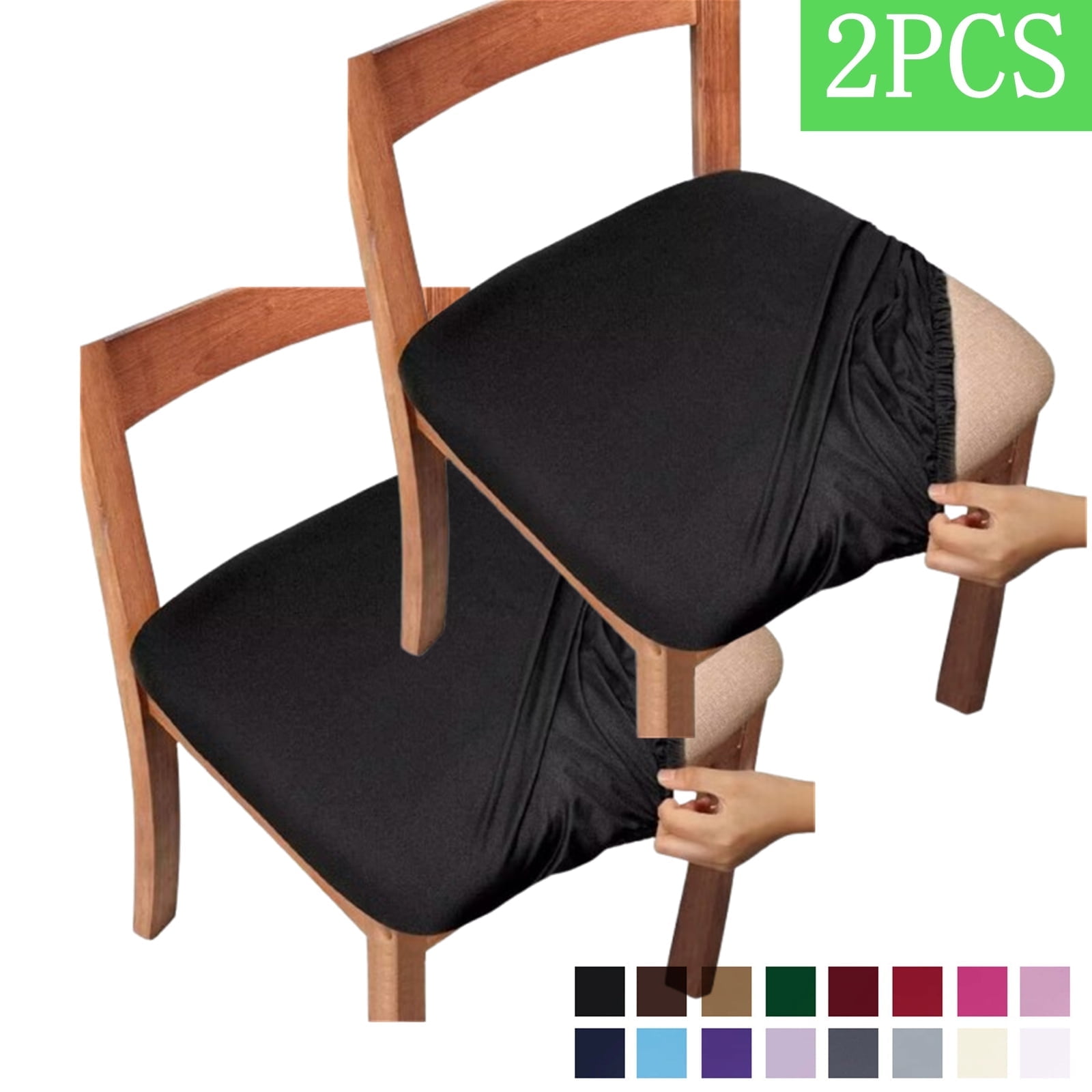 Bxaolu Seat Covers for Dining Room Chair Set of 2, Stretch Fit ...