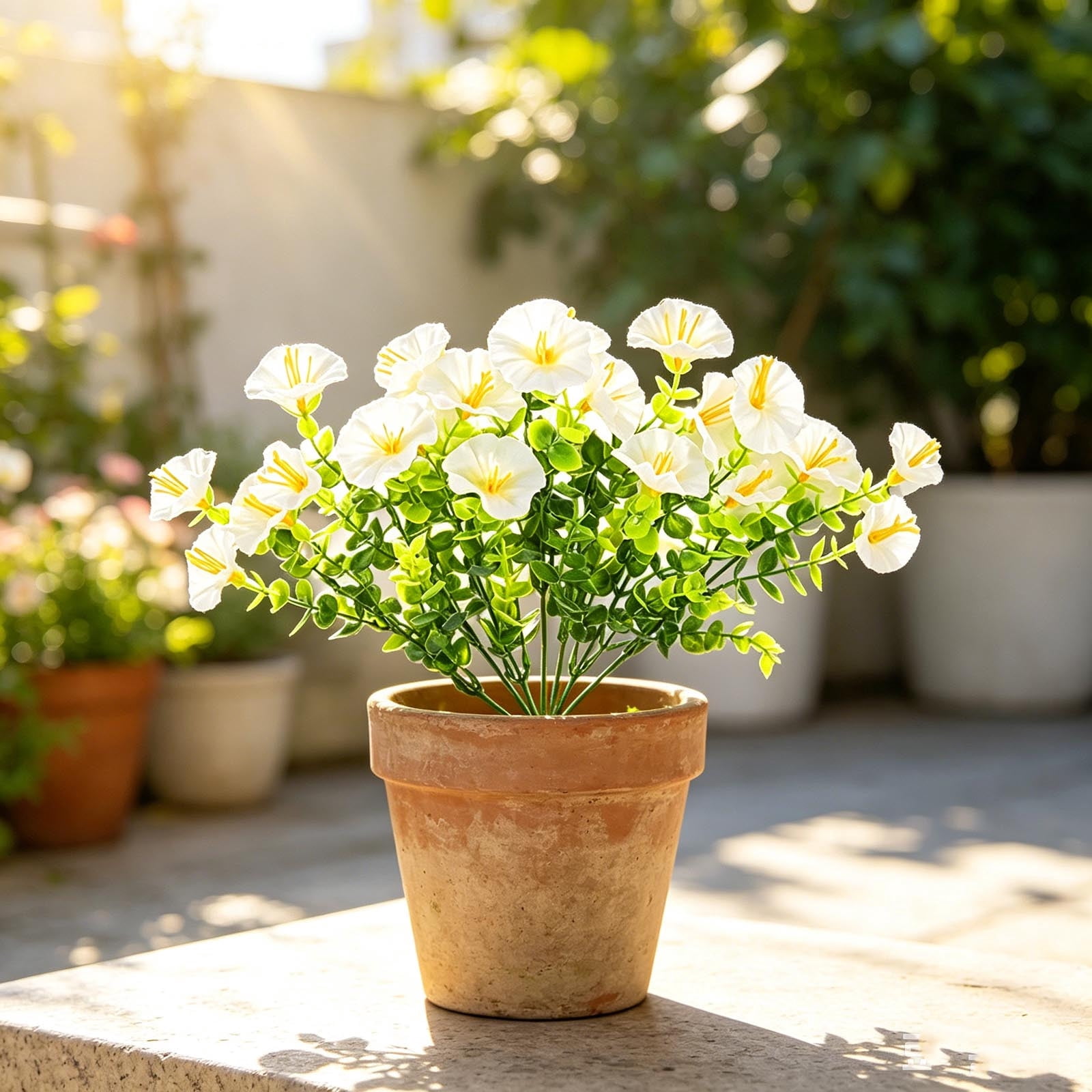 Xheghe Faux Trumpet Flower Bouquet for Home Decor - Realistic ...