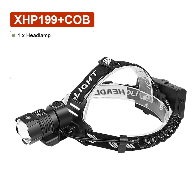 Xhp199 Most Powerful Led Headlamp 18650 Flashlight Head Usb ...