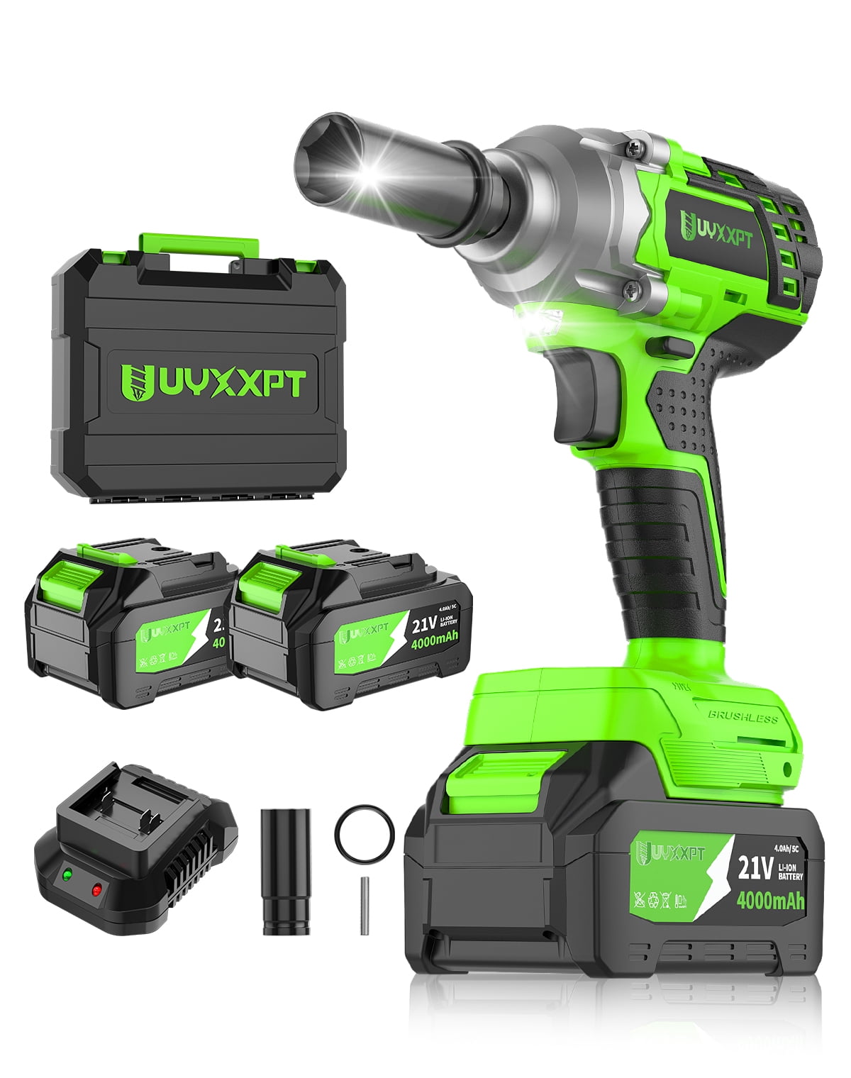 Xhy Electric Impact Wrench 1/2'' High Power Driver Tools Kit with ...
