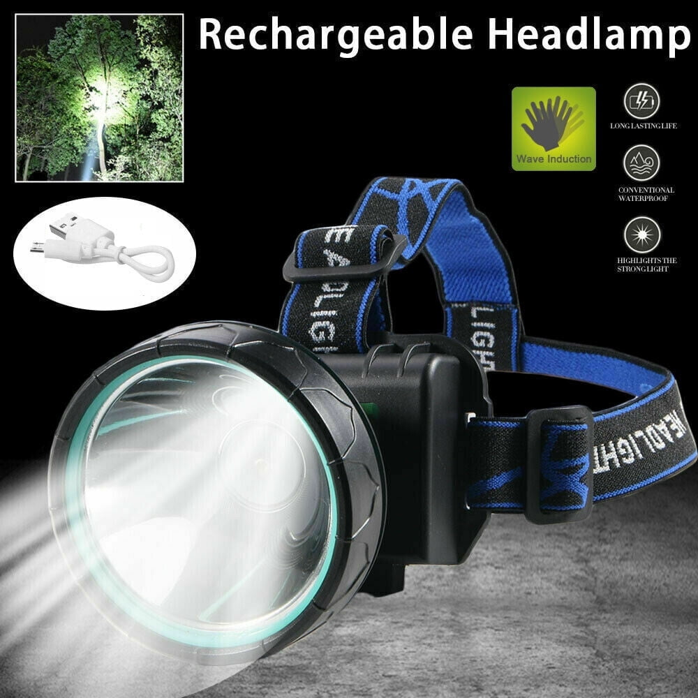 Xhy HeadLamp USB Rechargeable Super Bright LED Headlight with 2 Light ...