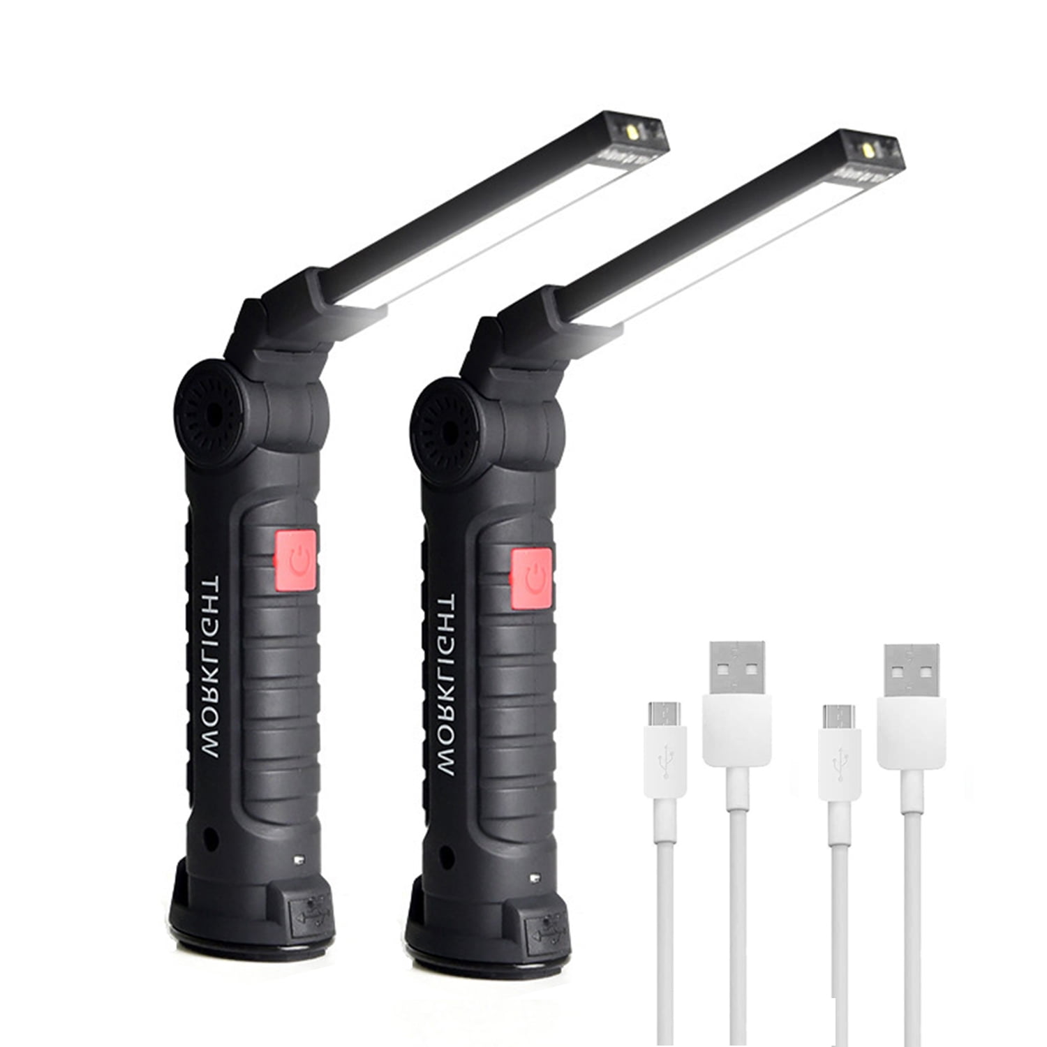 Xhy LED Rechargeable Work Light Flashlights, 360°Rotate 5 Modes Work ...