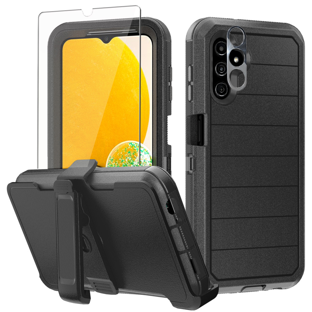 Xhy Samsung Galaxy A13 5G Case with Belt Clip Holster Screen and Lens ...