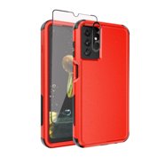 Xhy Samsung Galaxy A03S Case with Screen and Lens Protector Military ...