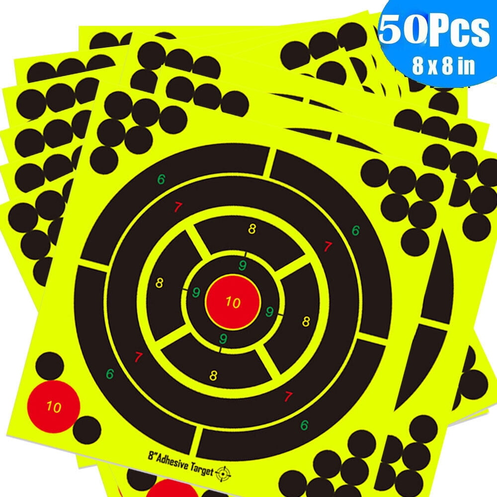 Xhy Shooting Targets 50pcs 8'' Reactive Splatter Range Paper Target Gun ...