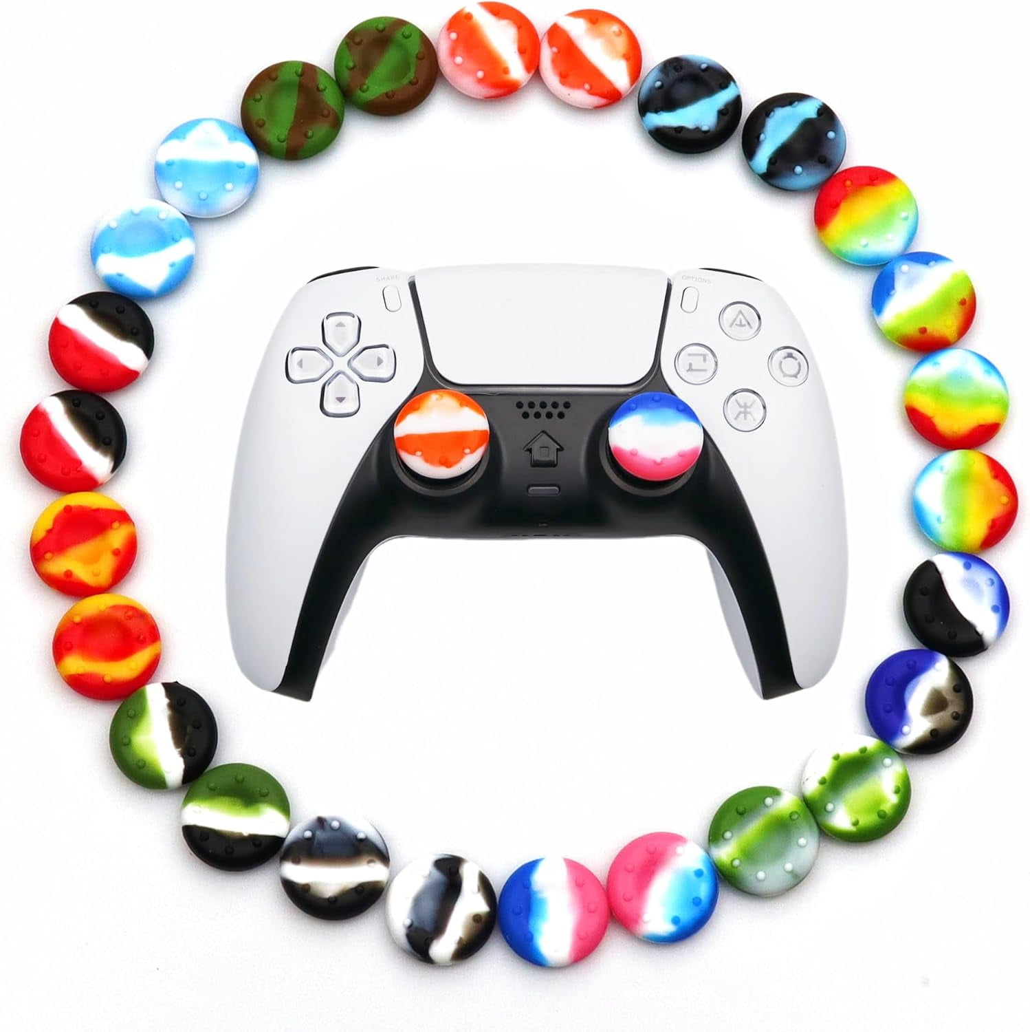 XiHAMA 36pcs Joystick Grip Compatible with Ps5 Ps4 Controller, Silicone ...