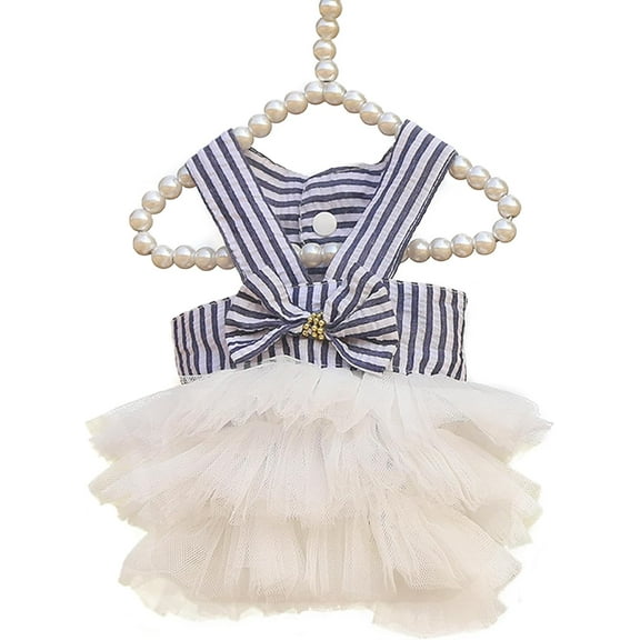 erfcxs Bubble Skirt Stripe Lace Dress Dog Dress Princess Dresses For ...