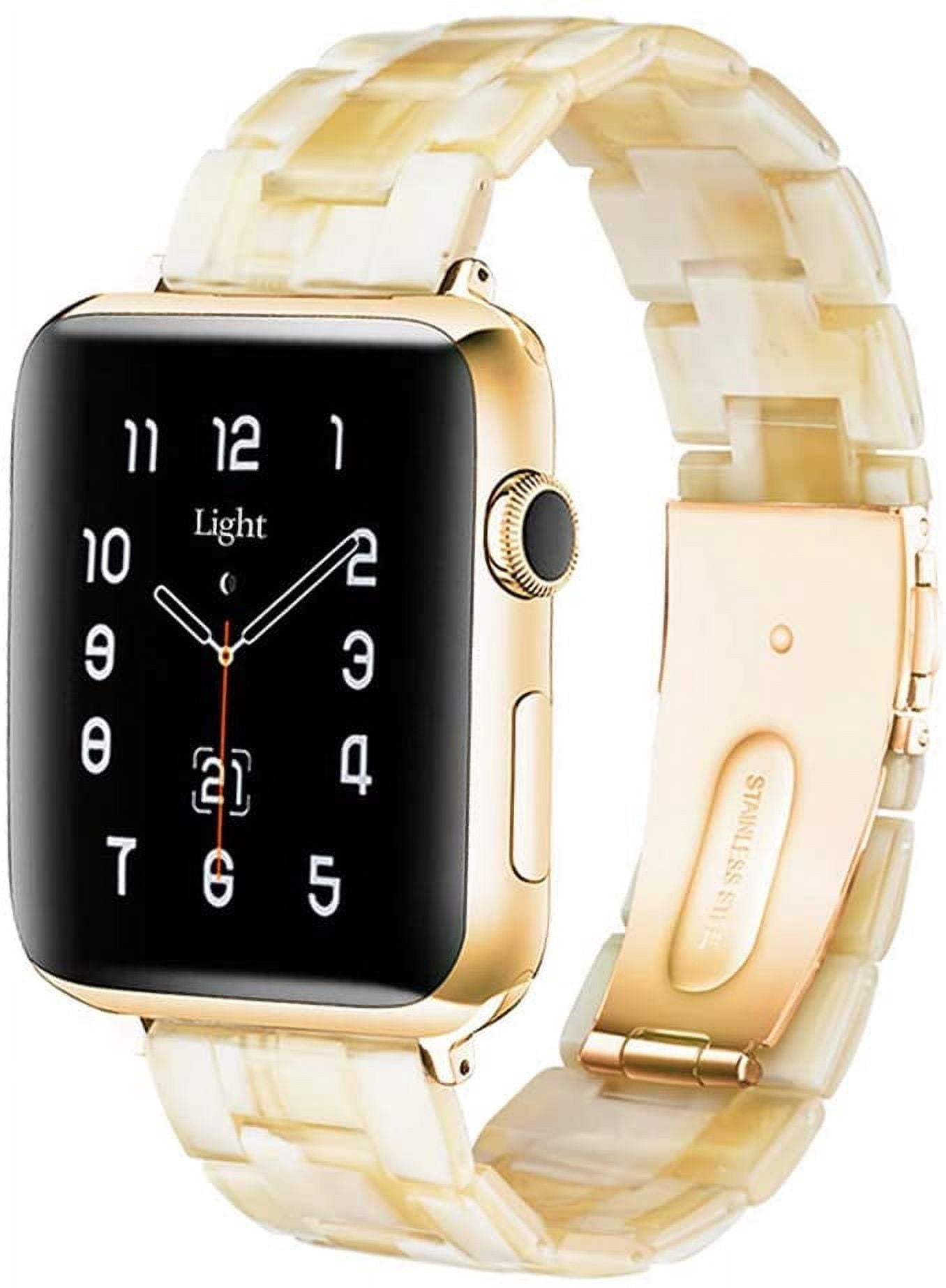 XiHAMA Light Apple Watch Band-Fashion Resin iWatch Bands for Women Men ...