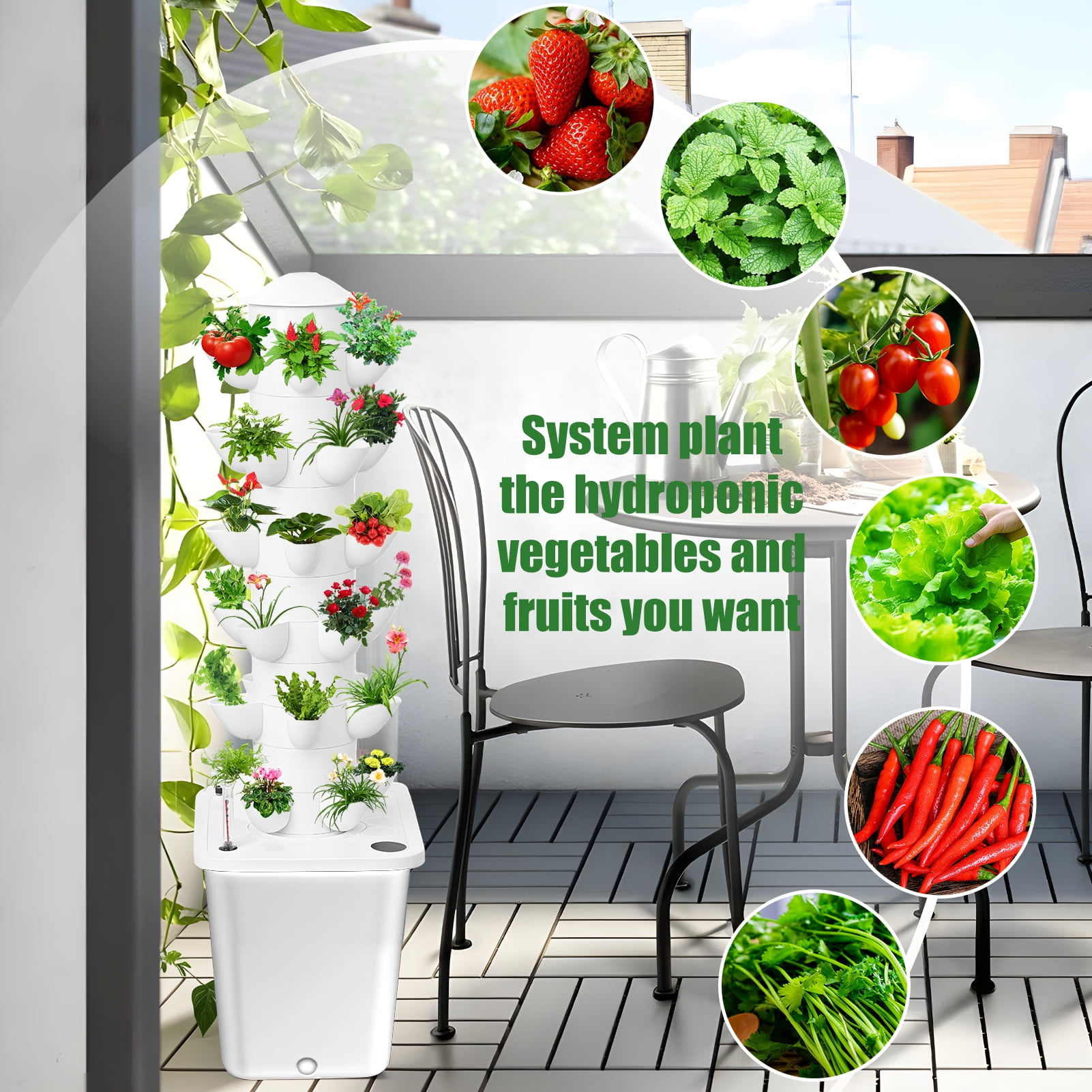 XiHe Plant Tower Outdoor Hydroponic 30-layer Hydroponic Vegetable ...