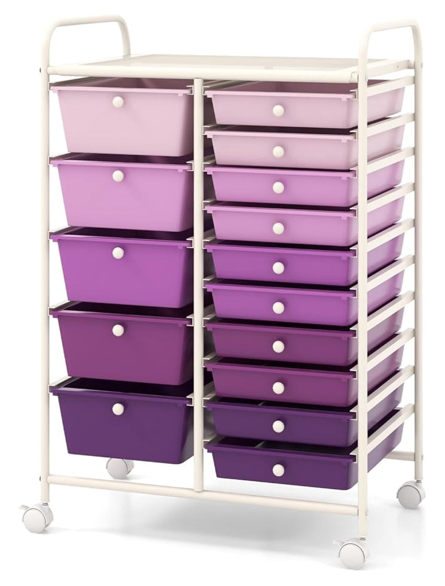 XiHuaZhaoChen 15-Drawer Rolling Cart, Storage Carts with Removable ...