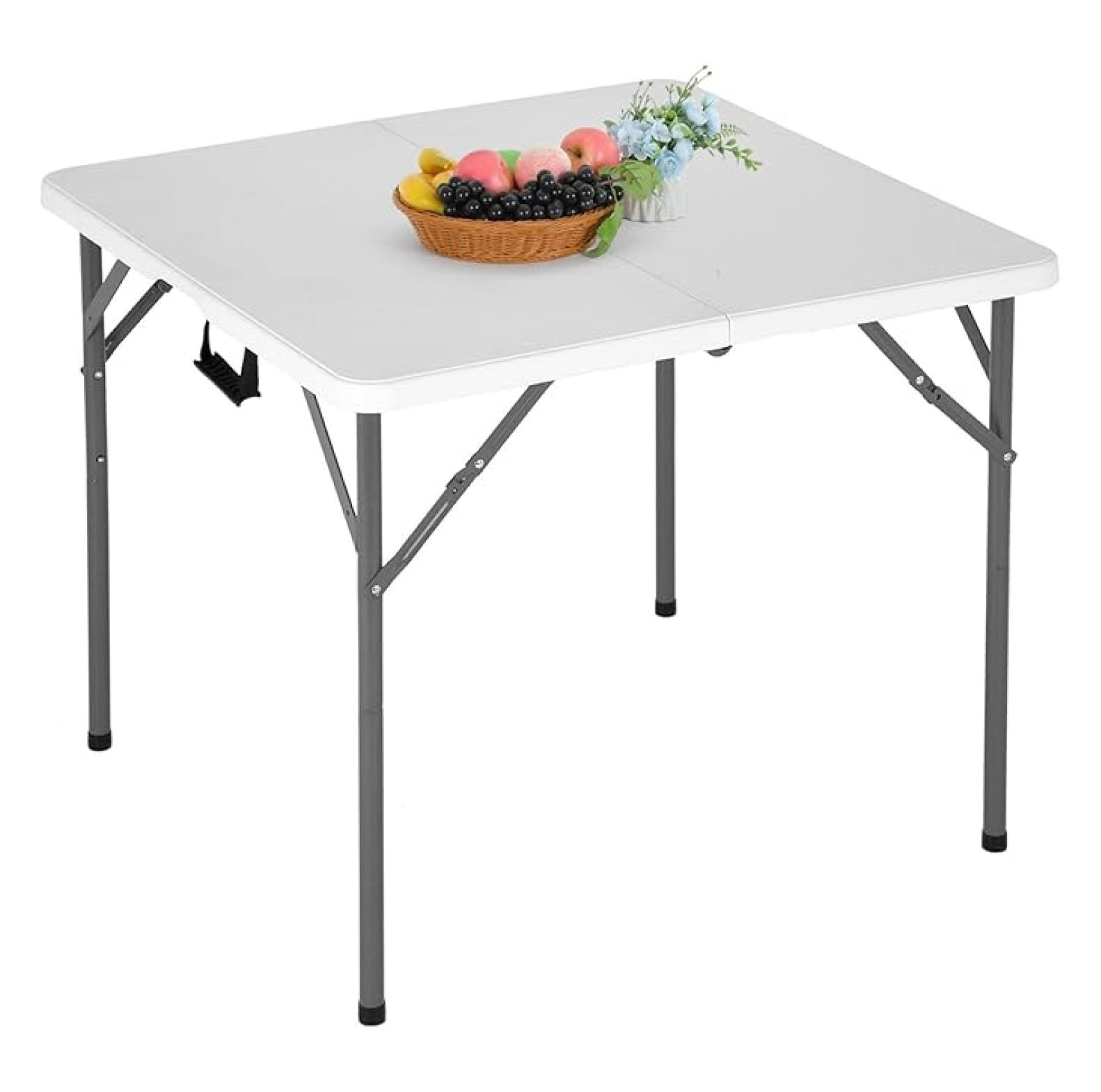 XiHuaZhaoChen 34" Folding Tables Plastic Folding Card Table Half ...