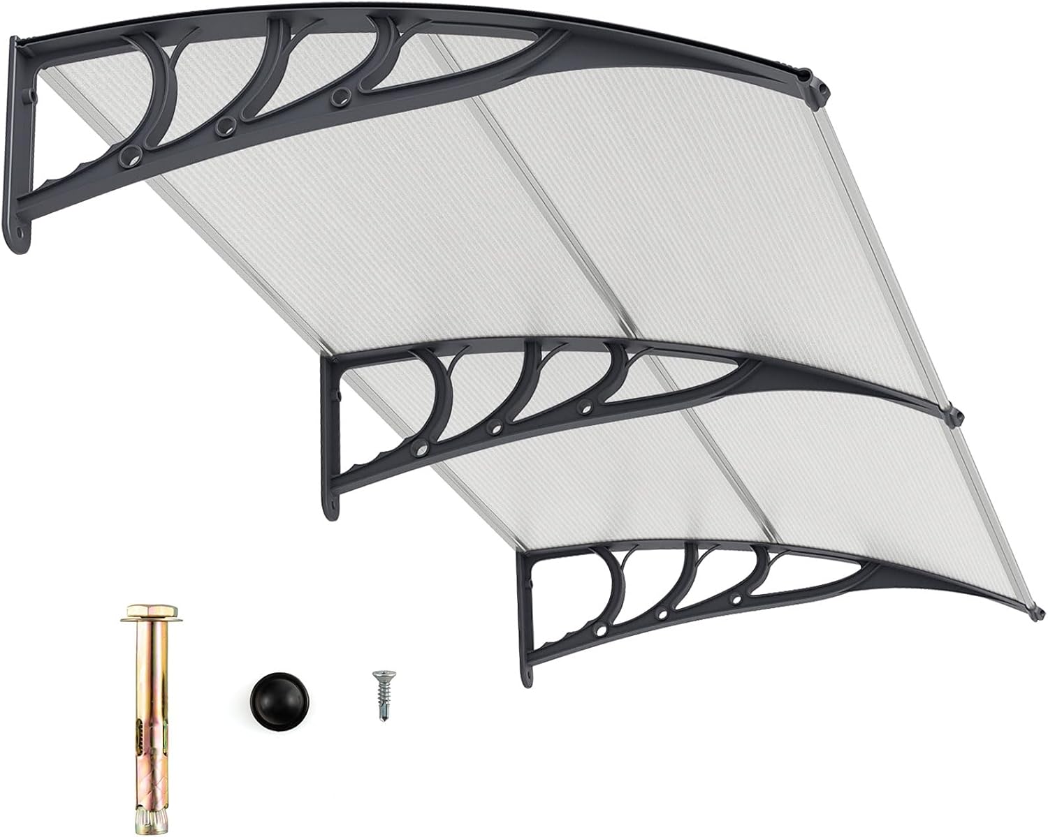 XiHuaZhaoChen 40" x 80" Window Awning, Modern Polycarbonate Overhead ...