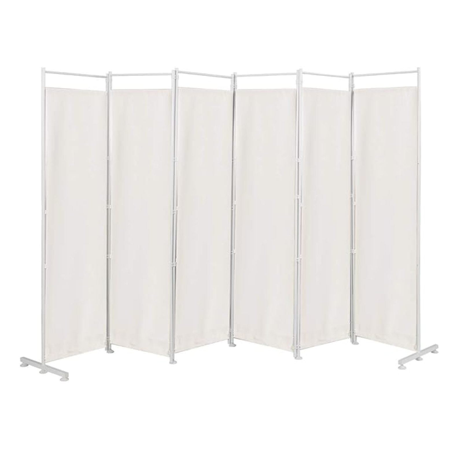XiHuaZhaoChen 6 Panel Room Divider White, 6 Ft Folding Screen for ...
