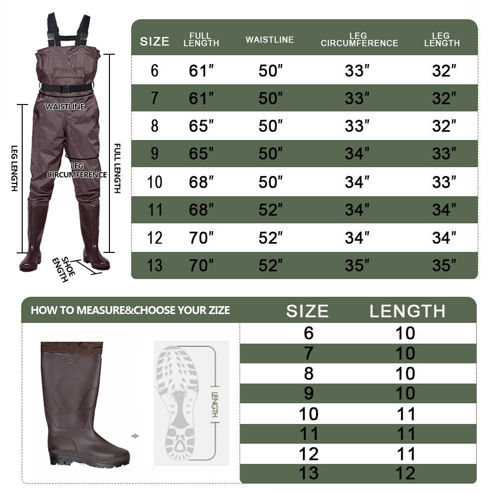 XiHuaZhaoChen Fishing Waders for Men and woman with Boots, Waterproof ...