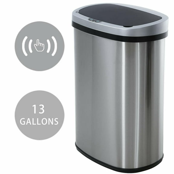 Garbage Can 13 Gallon 50 Liter Kitchen for Bathroom Bedroom Home Office ...