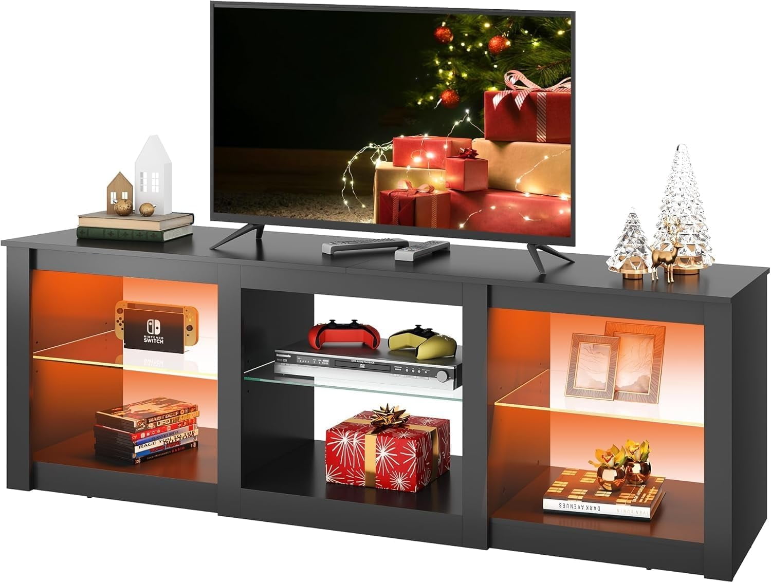 XiHuaZhaoChen LED TV Stand for 65 Inch TV, Modern Entertainment Center ...