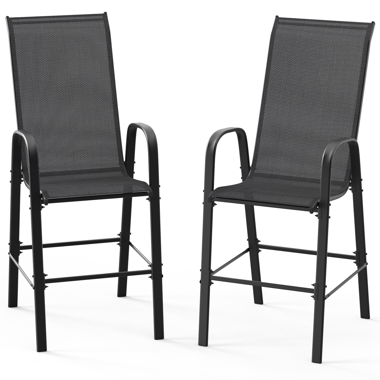 XiHuaZhaoChen Outdoor Bar Stools, All-Weather Bar Height Patio Chairs ...
