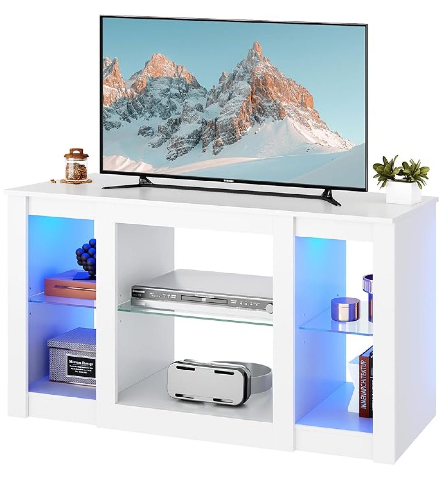 XiHuaZhaoChen TV Stand for 43 Inch TV,Modern Entertainment Center with ...