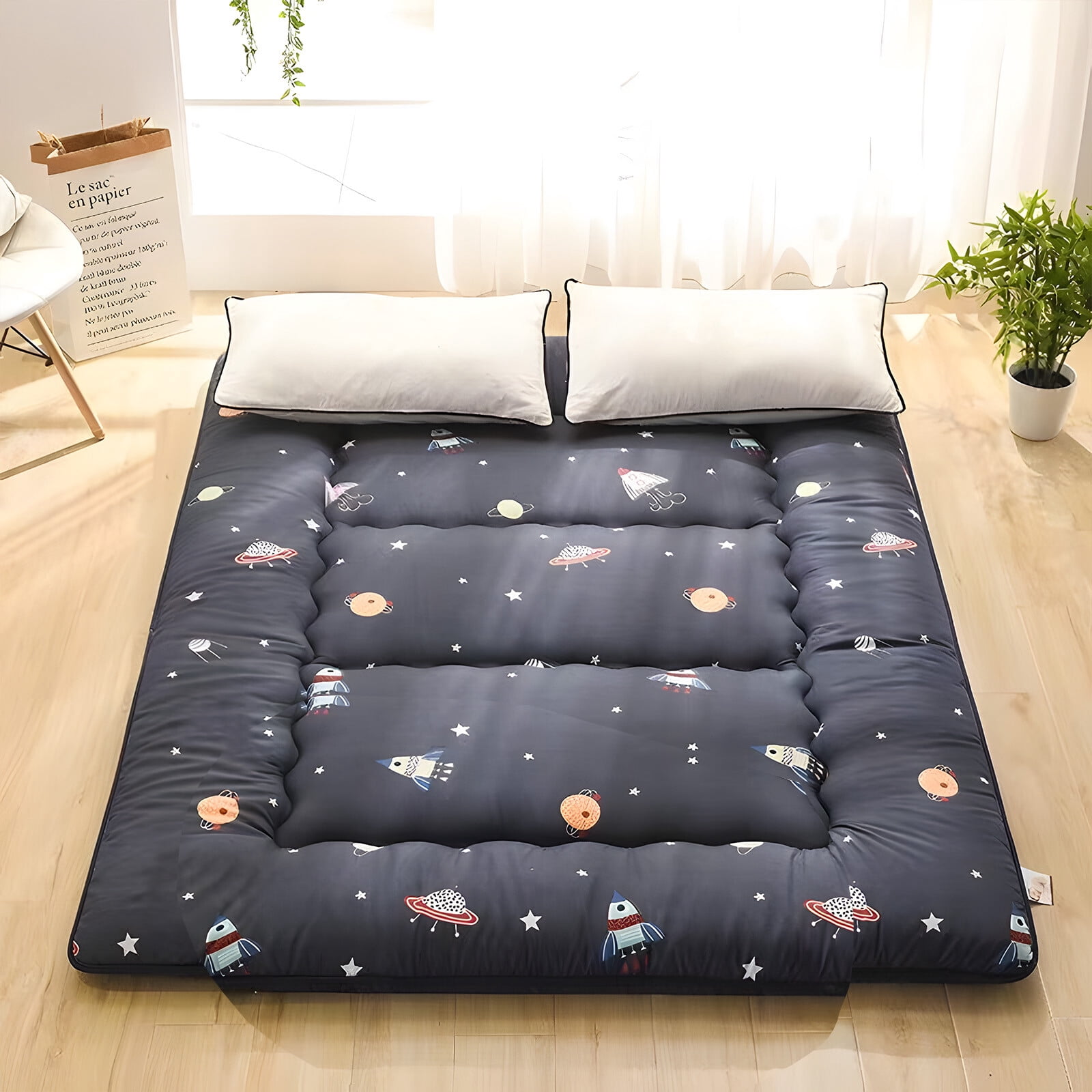 XiHuaZhaoChen , Thicken Tatami Mat Sleeping Pad Foldable Bed Roll Up ...