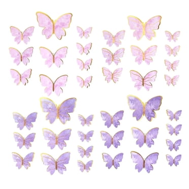 ievspot 1 Set Butterfly Cake Decorations With Happy Birthday Acrylic ...