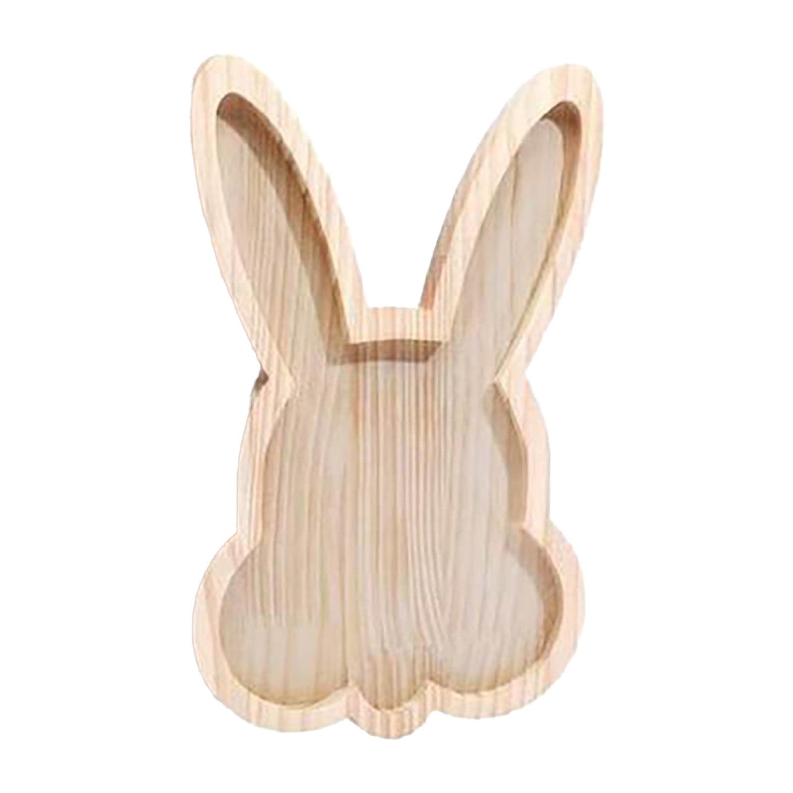XiLanHUA Clearance Easter Bunny Plate Egg Wooden Plate Rustic ...