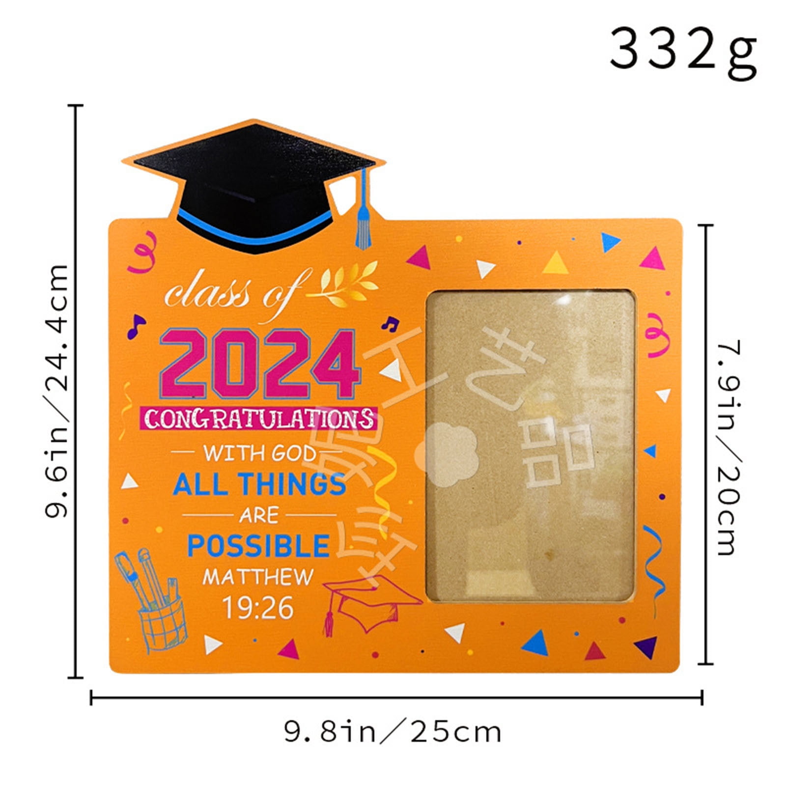 XiYin 2024 Graduation Photo Frame Wooden, Graduation Selfie Photo Booth ...