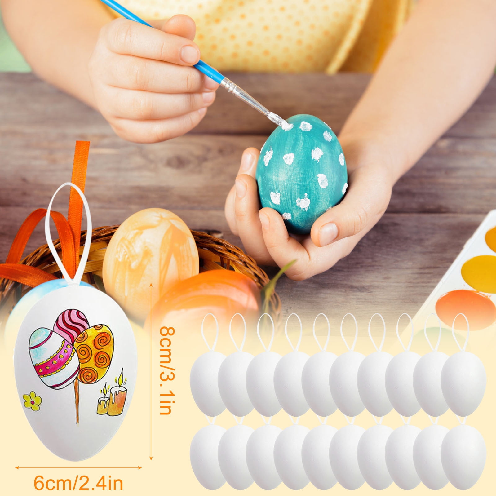 XiYin 20pc Easter Painted Eggs For Children DIY Toys For Childrentoys ...