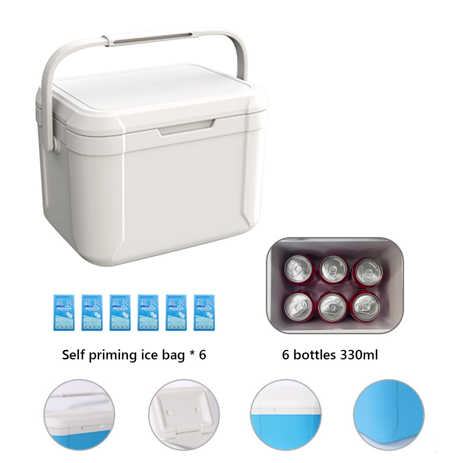 XiYin 5 Liter Camping Cooler - Hard Ice Retention Cooler Lunch Box ...