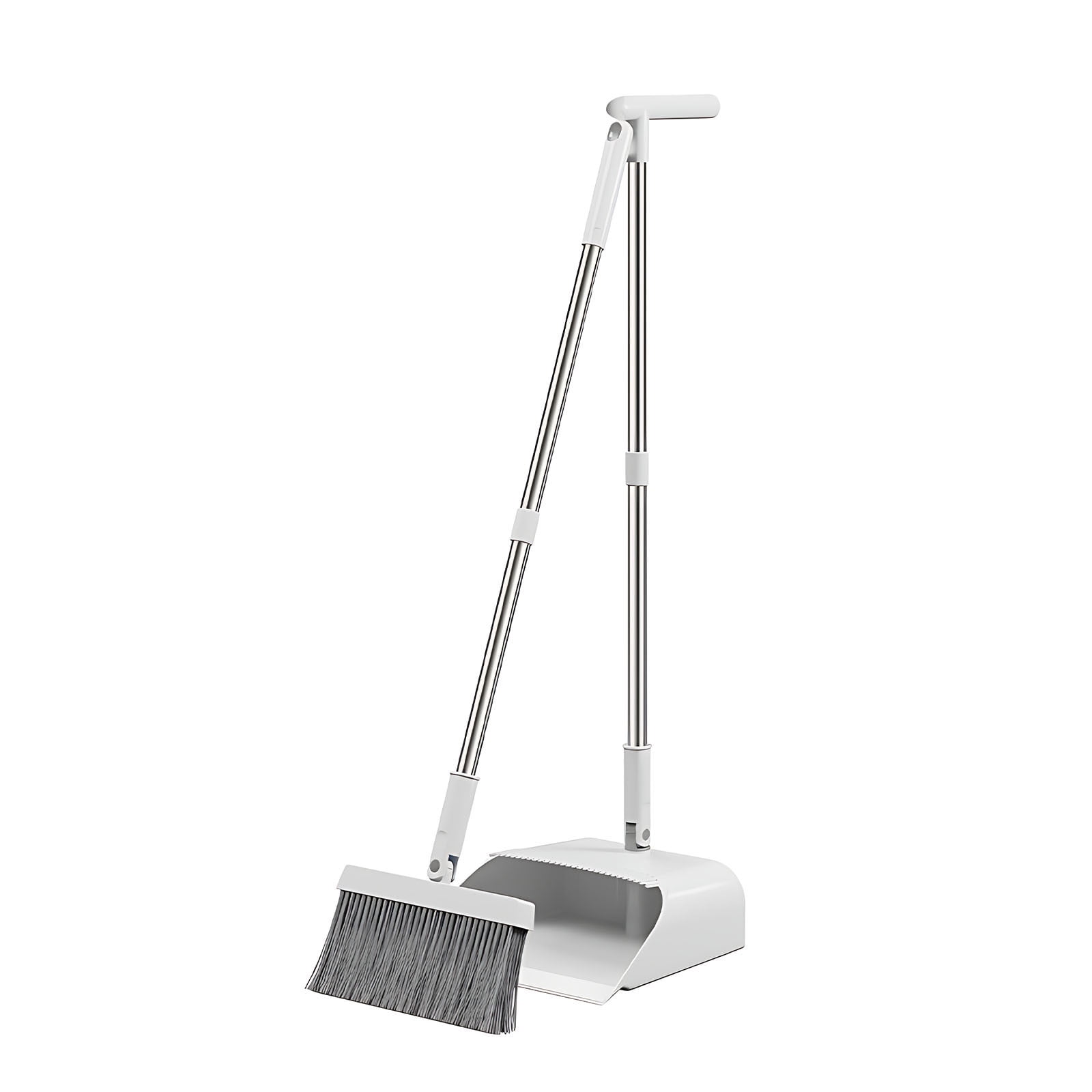 XiYin Broom and Dustpan Set for Home with Lid Indoor Upright Dustpan ...