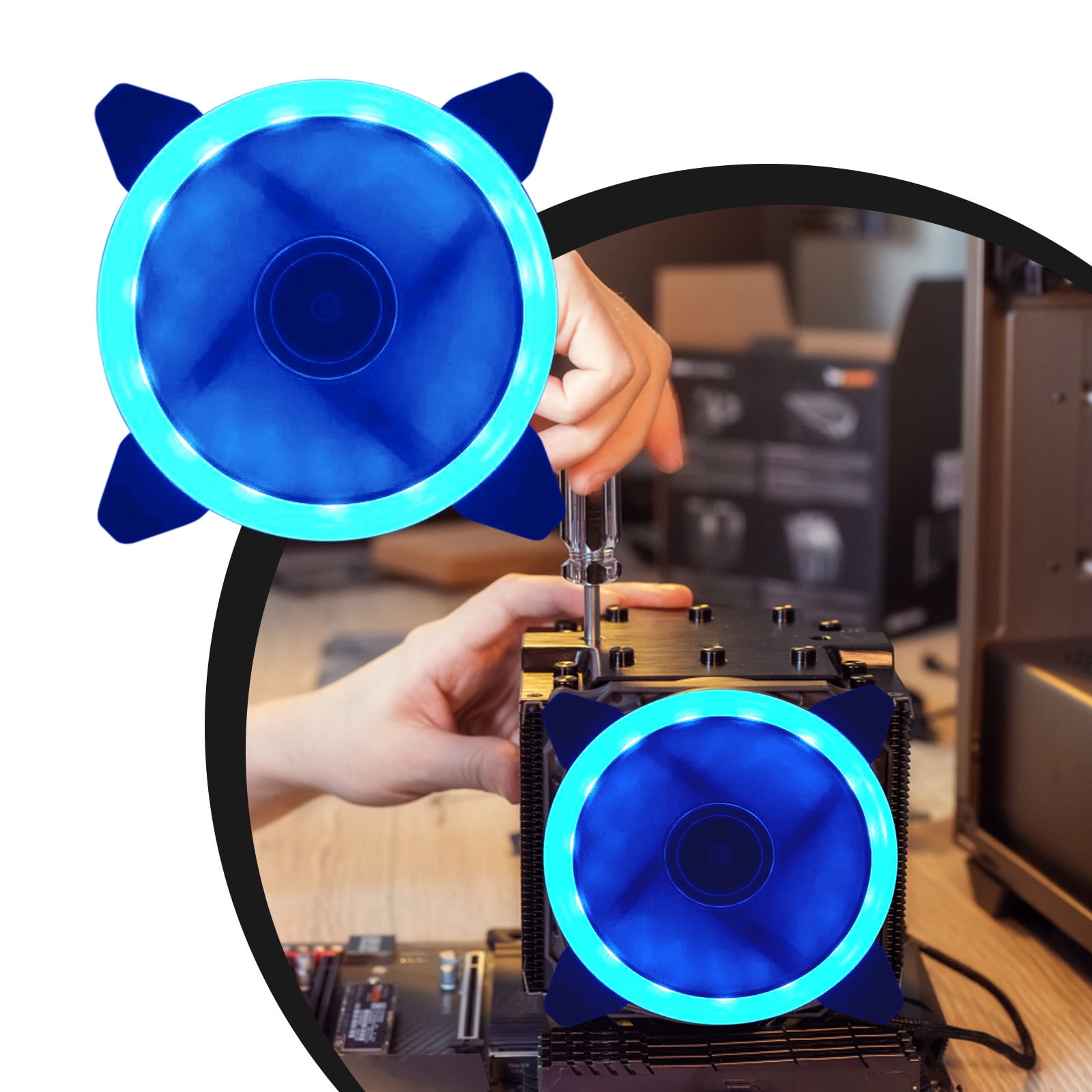 XiYin CPU Colorful Cool Fans Chassis Fans 120mm PWM Hydraulic Bearing ...