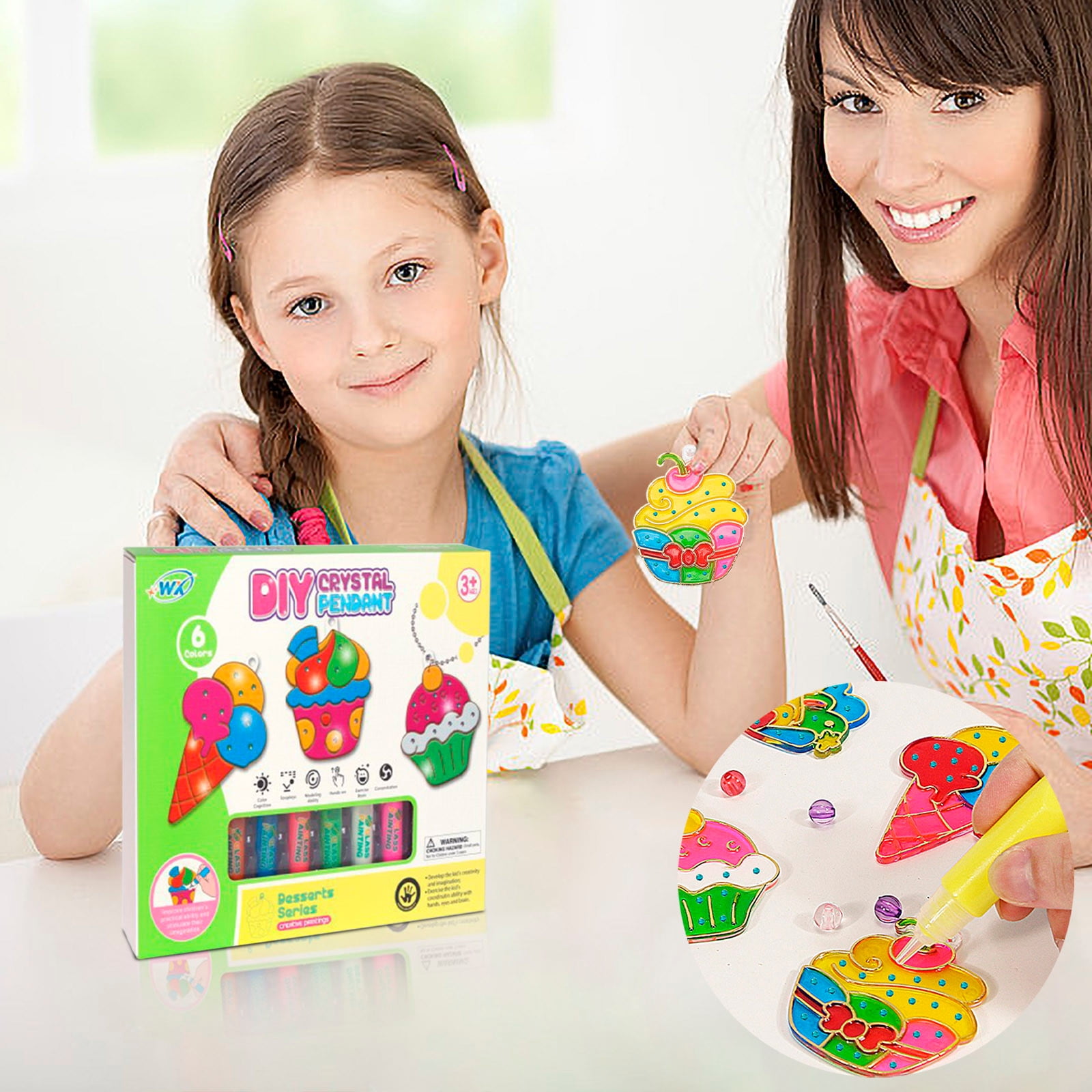 XiYin DIY Crystal Paint Arts And Crafts Set Three Dimensional Baking ...